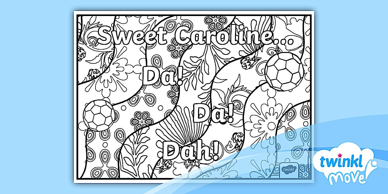 Sweet Caroline Mindfulness Poster - Euro 2020 -Twinkl Move