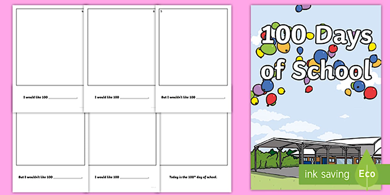 Black and White 100 Days of School Booklet (teacher made)