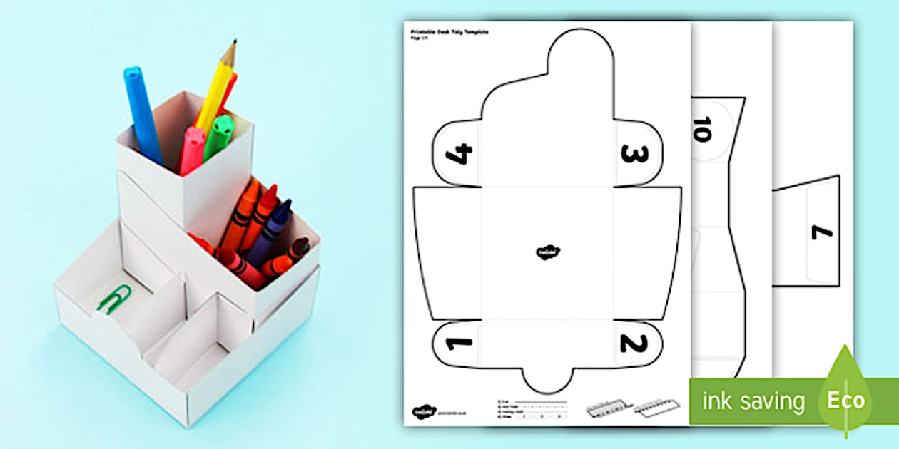 Printable Desk Tidy - Classroom Desk Tidy