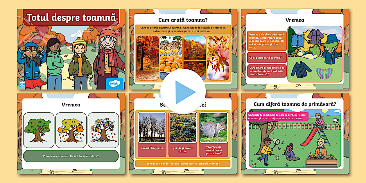 Totul despre toamnă – Prezentare PowerPoint - Twinkl