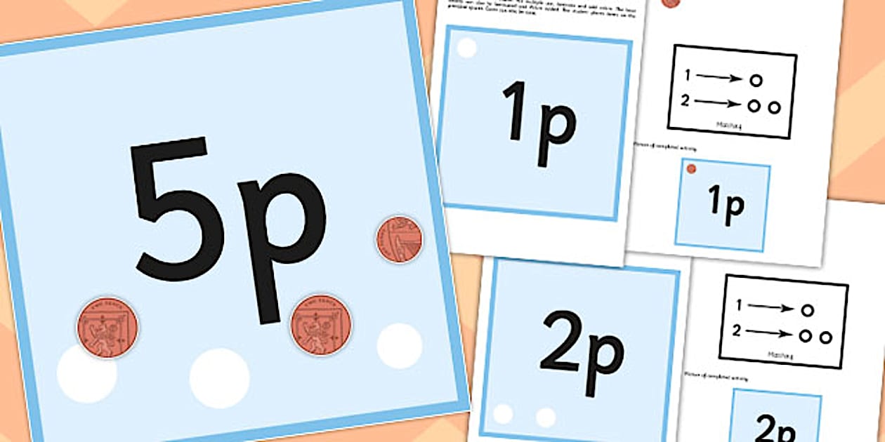 Editable Workstation Pack 1 - 10p Money Matching Cards