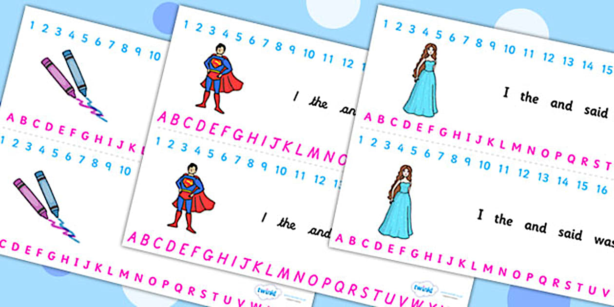 Cursive Combined Alphabet and Number Strips (Toys) - Twinkl