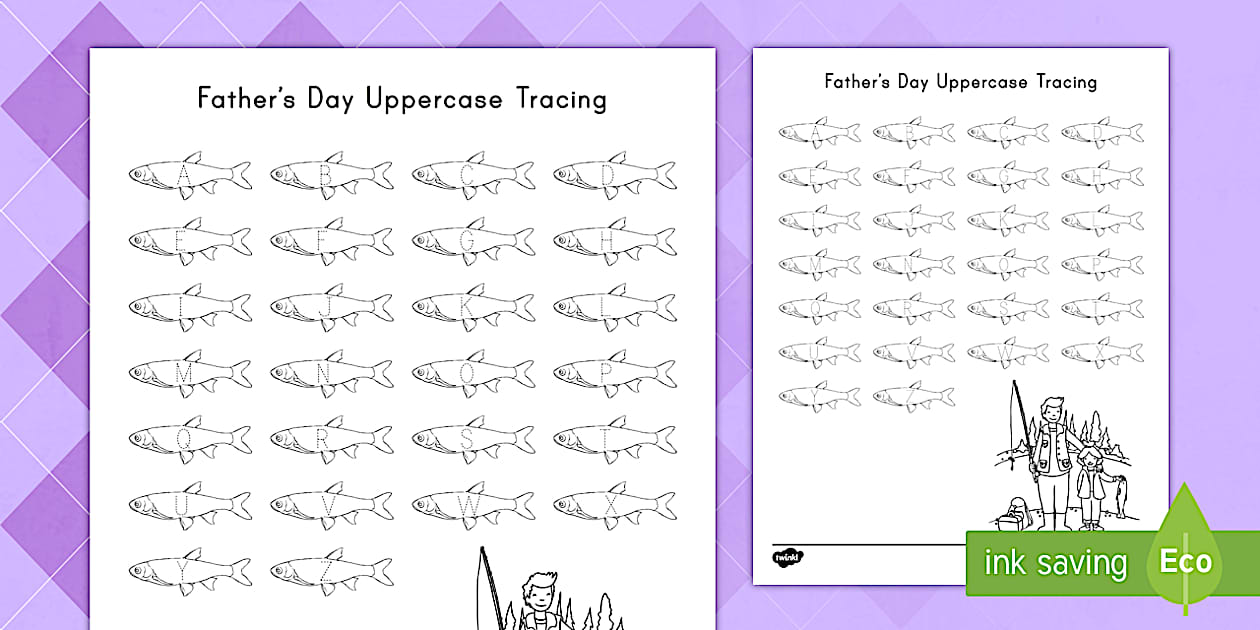 Father's Day Uppercase Letters Worksheet | Twinkl USA