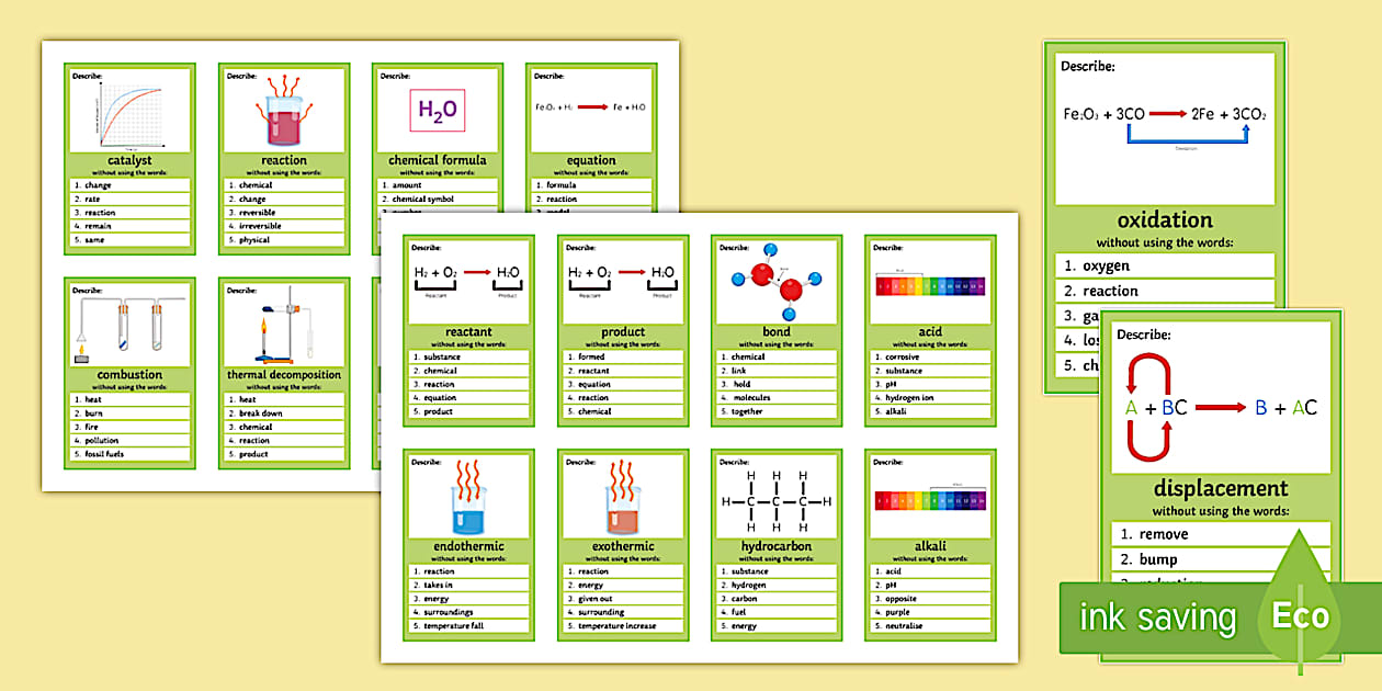 Chemical Reactions Can You Guess? Cards - Twinkl