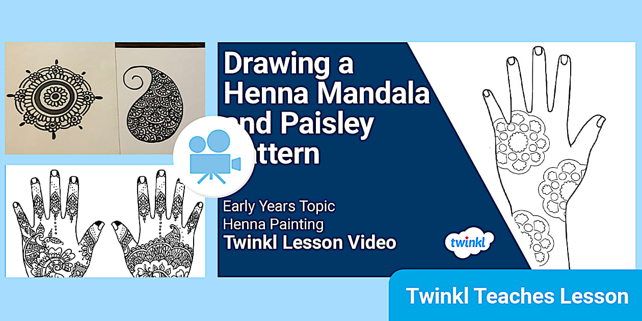 Draw a Henna Mandala and Paisley Pattern | EYFS Video Lesson