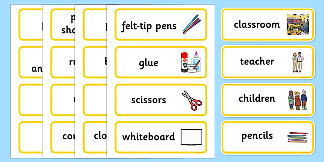 Classroom Word Cards