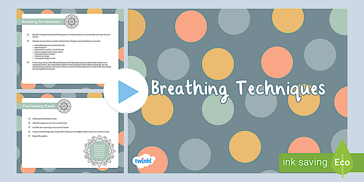 Staff Breathing Techniques for Wellbeing PowerPoint - Twinkl