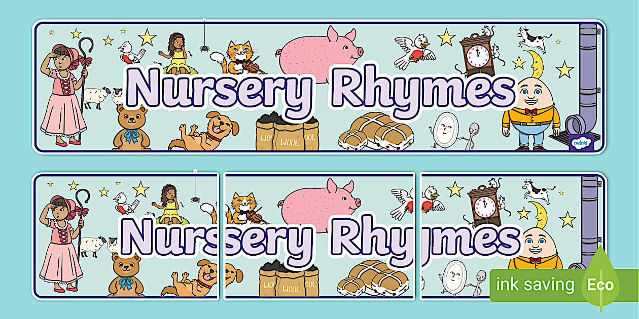 Nursery Rhyme Display Banner (professor feito) - Twinkl