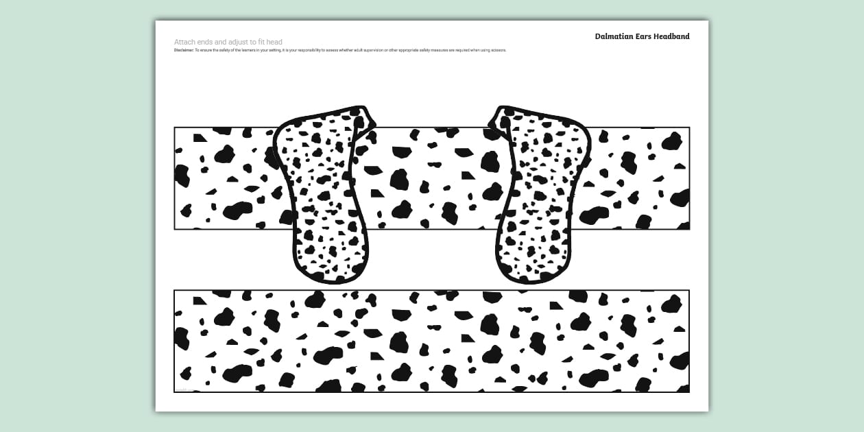 Dalmatian Ears Headband - Twinkl Role Play (teacher made)
