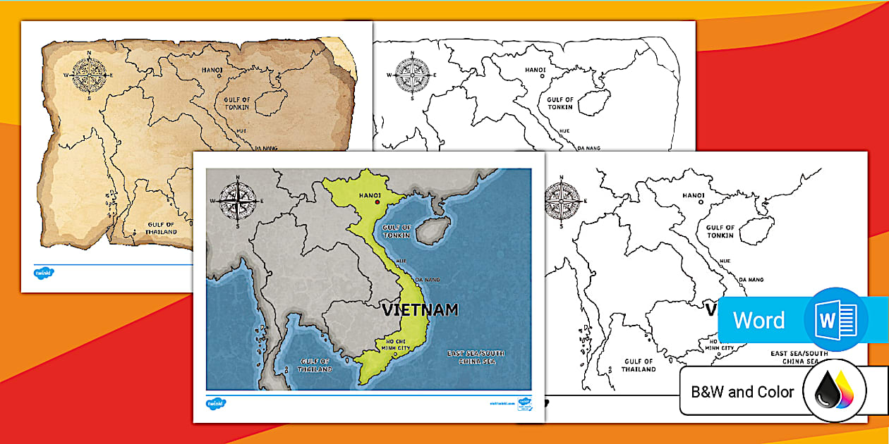 Vietnam Maps (teacher made) - Twinkl