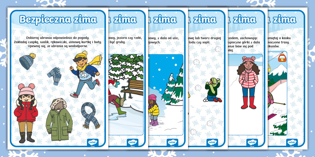 Bezpieczna zima | Plakaty | Gazetka szkolna - Twinkl