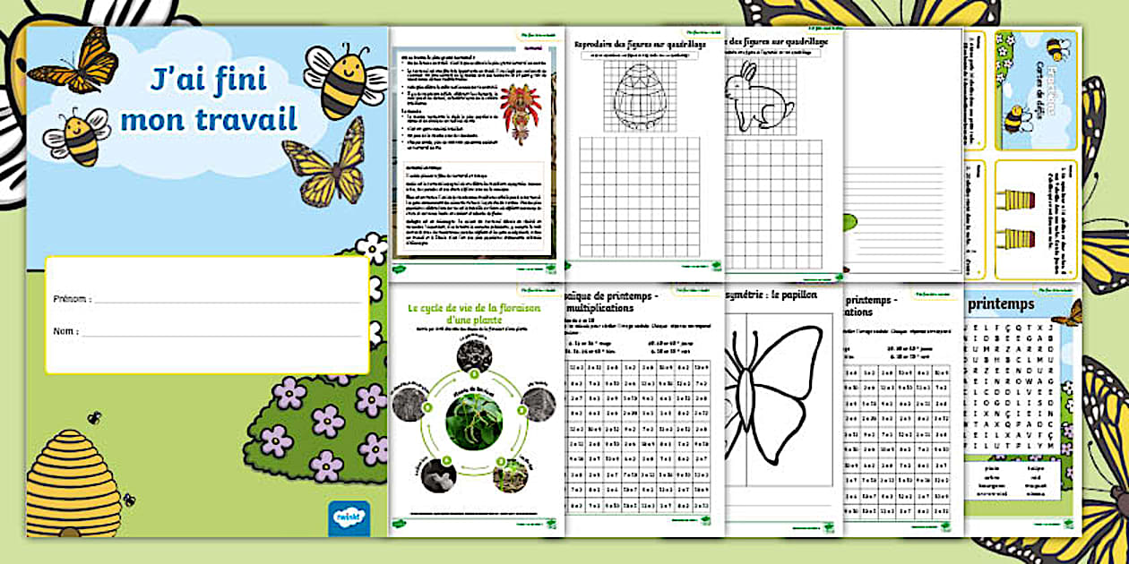 Livret d'activités "J'ai fini mon travail" - CM1-CM2