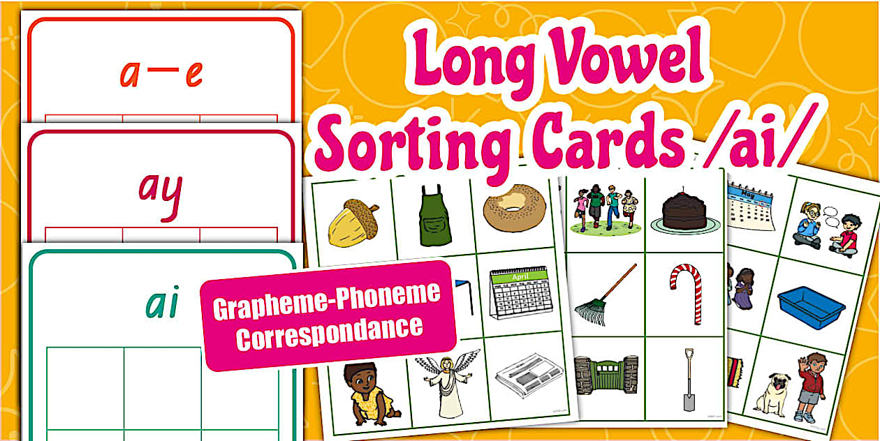 Long Vowel Sorting Cards /ai/