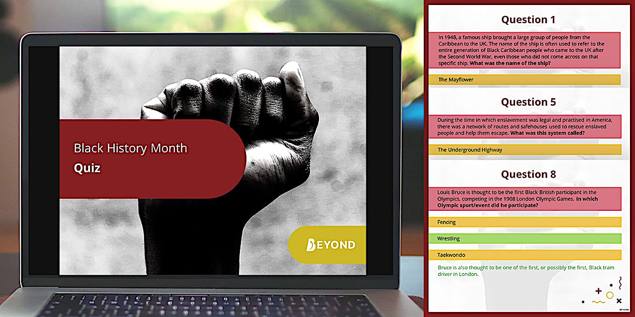 Black History Month Quiz (teacher made) - Twinkl