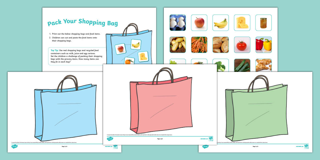 Shopping Bag Packing Game (teacher made) - Twinkl