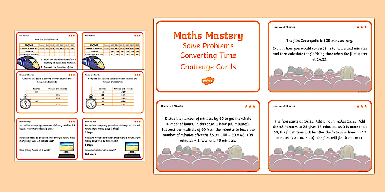 Year 5 Measurement Solve Problems Converting Time Maths Mastery Challenge