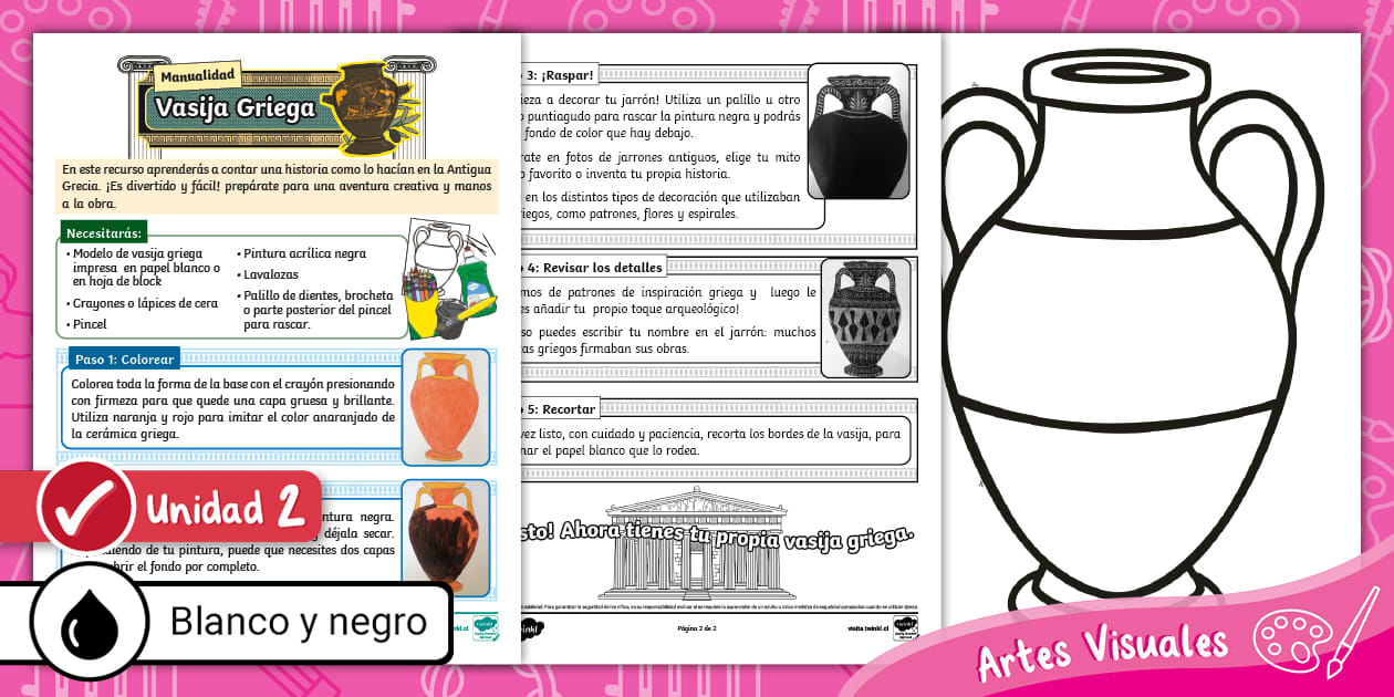 Manualidad | Vasija | Griega | (Hecho por educadores)