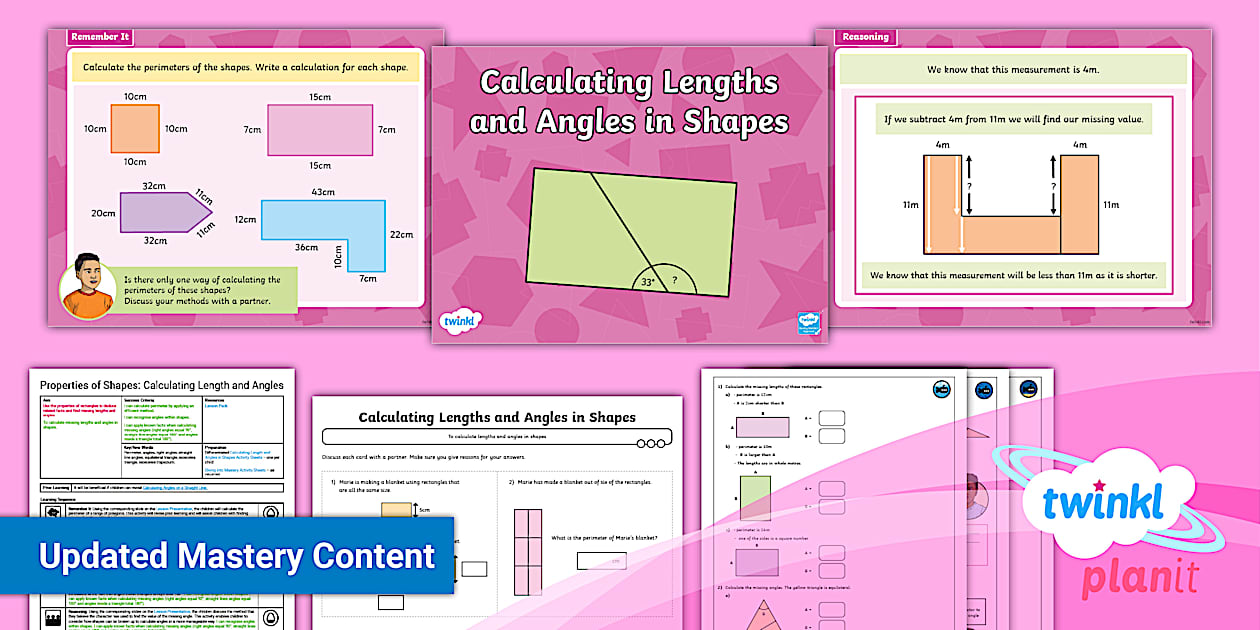 👉 Y5 Calculating Lengths and Angles in Shapes Maths Lesson 7