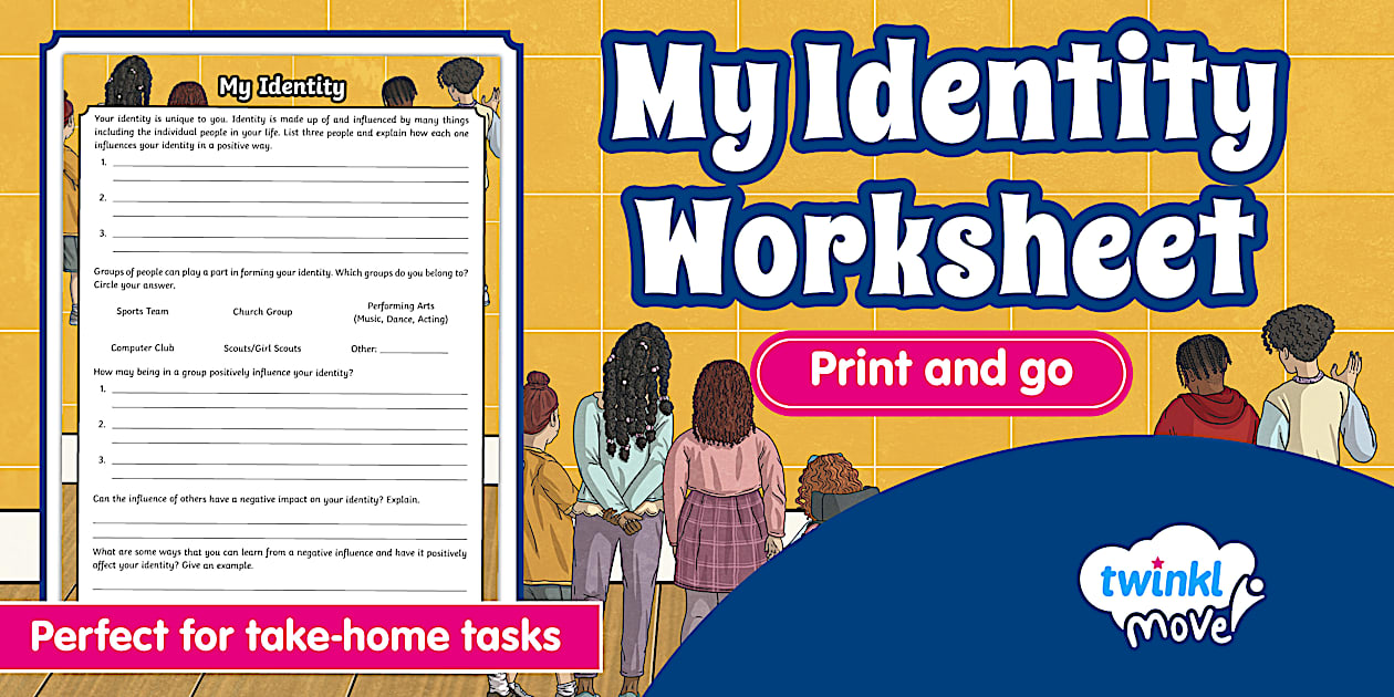 My Identity Worksheet for Identifying Influences