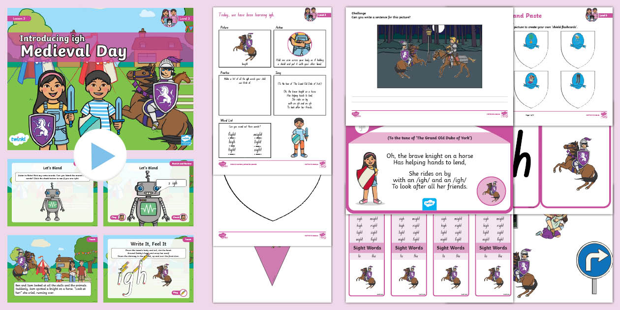 Twinkl Phonics 'igh' Lesson Pack - Level 3 Week 4 Lesson 3