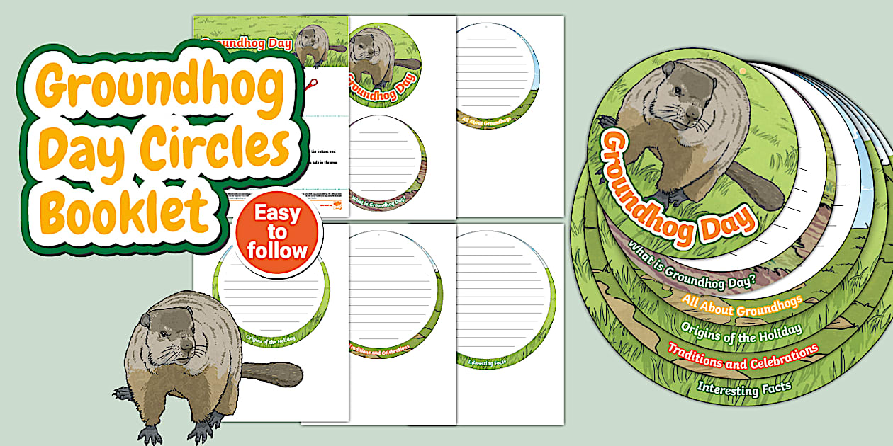 Groundhog Day Circles Booklet - Twinkl
