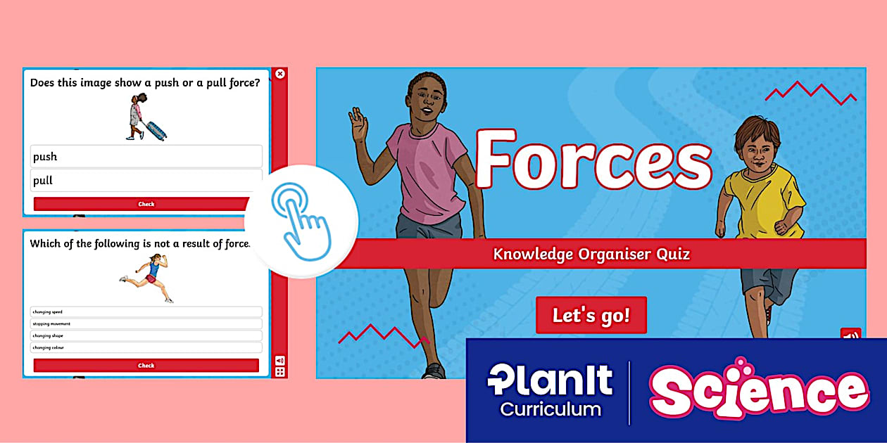 Y5 Forces Interactive Knowledge Organiser Quiz - Twinkl