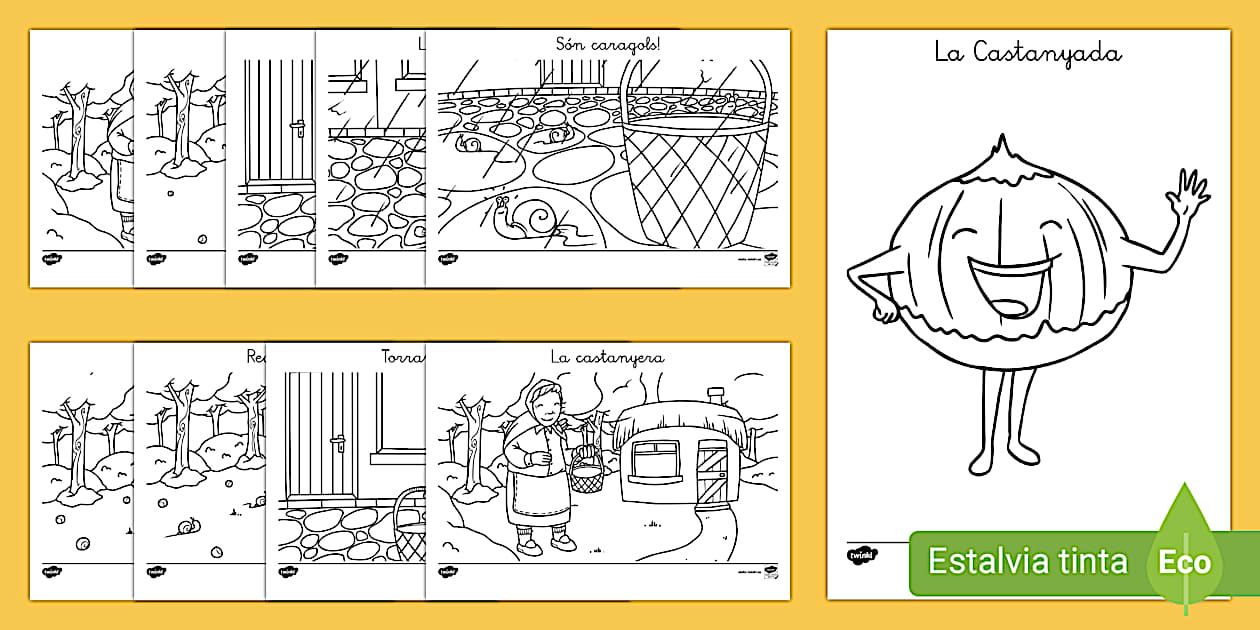 Fulls per pintar: La Castanyada - Català (Teacher-Made)