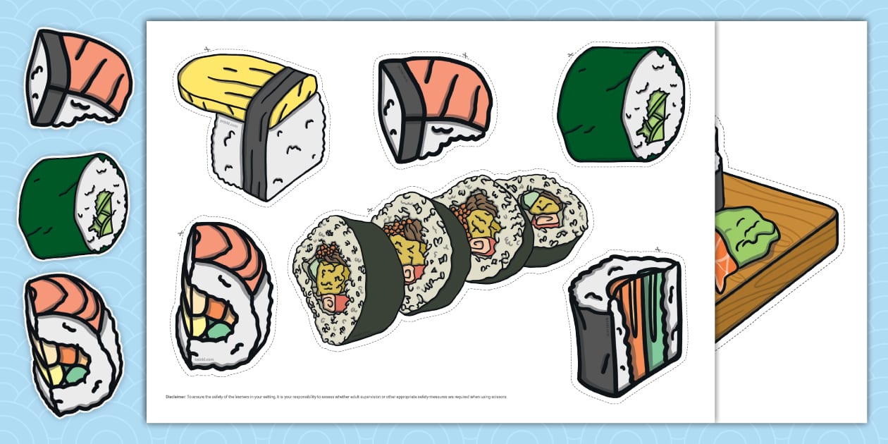 Sushi Cut-Outs (teacher made) - Twinkl