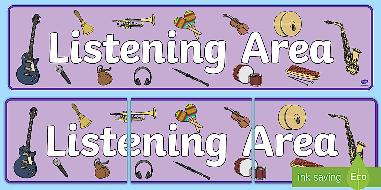 👉 Listening Area Sign (Teacher-Made) - Twinkl
