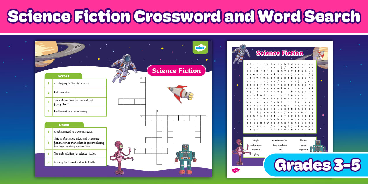 Science Fiction Puzzle Pages for 3rd-5th Grade