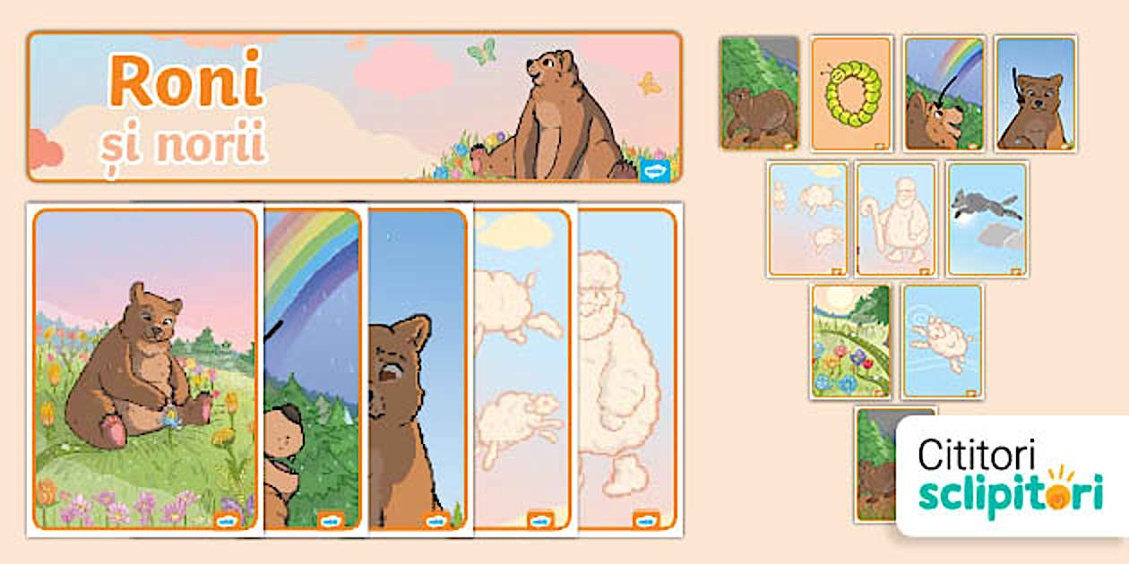 Litera O: Roni și norii – Planșe pentru metoda Diamant