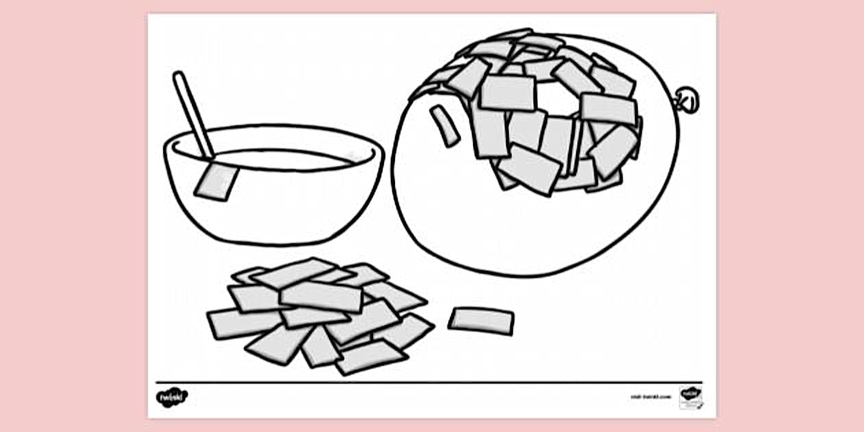 Papier Mache Colouring Sheet | Colouring Sheets