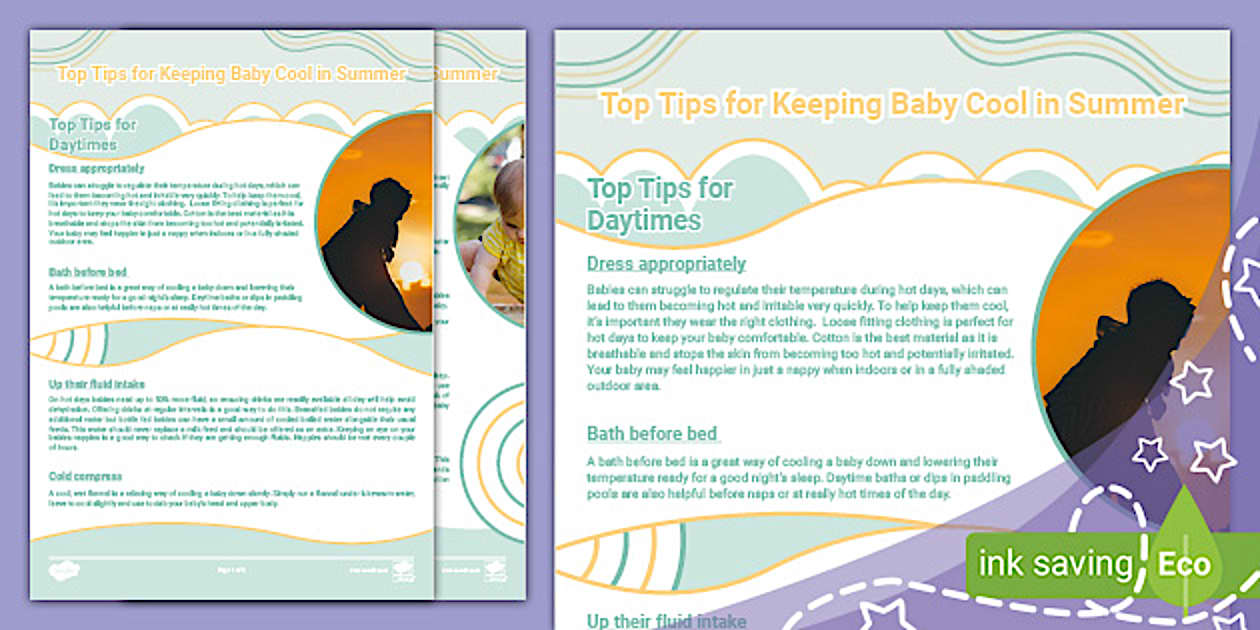 Top Tips for Keeping Baby Cool in Summer - Twinkl