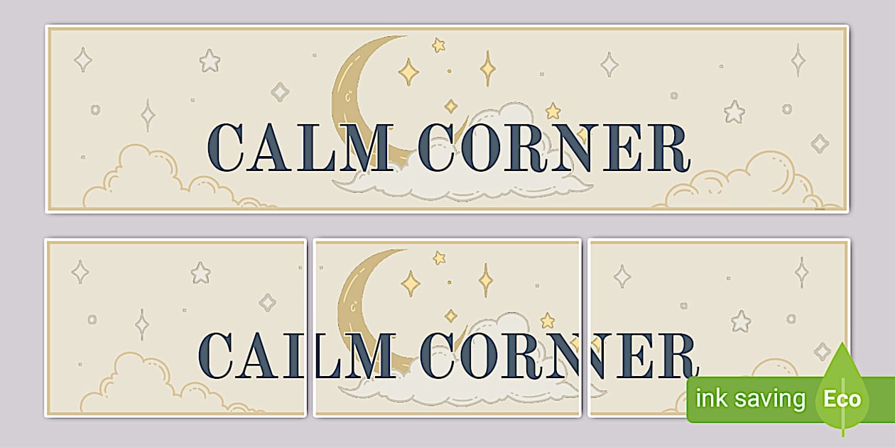 Celestial Themed Calm Corner Display Banner (teacher made)