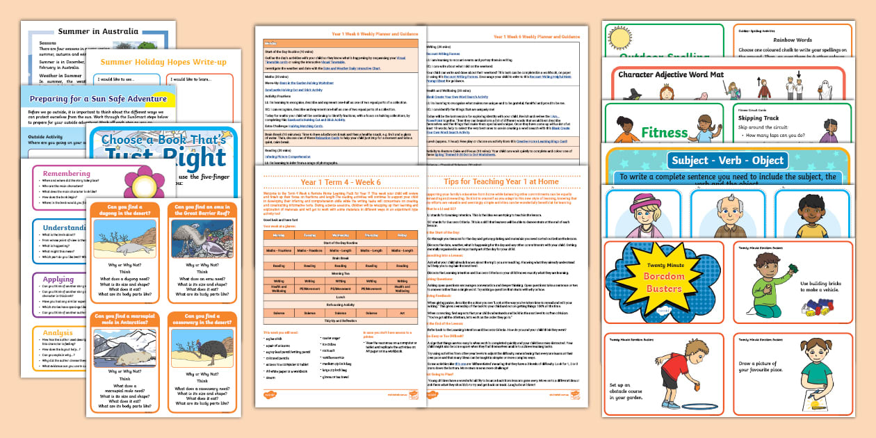 Year 1 Term 4 Week 9 Remote Home Learning Pack - Twinkl