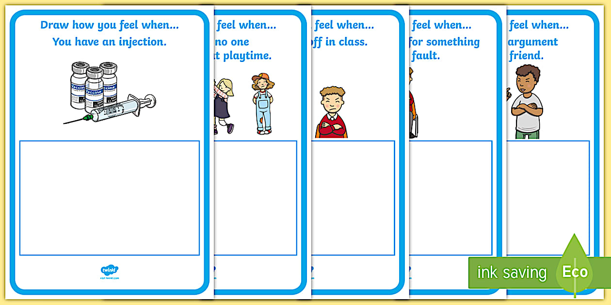 Draw How You Feel When Worksheet Set 4 (Teacher-Made)