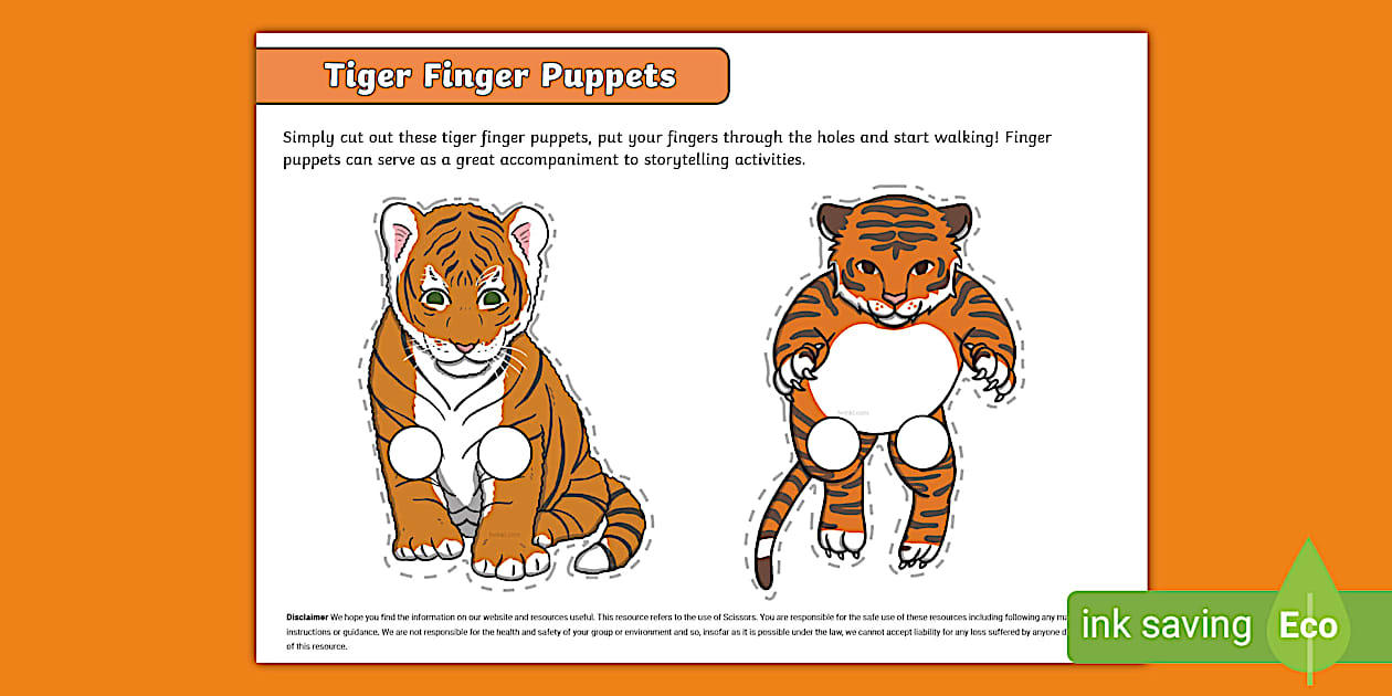 Tiger Finger Puppets | Twinkl | Early Years | Roleplay