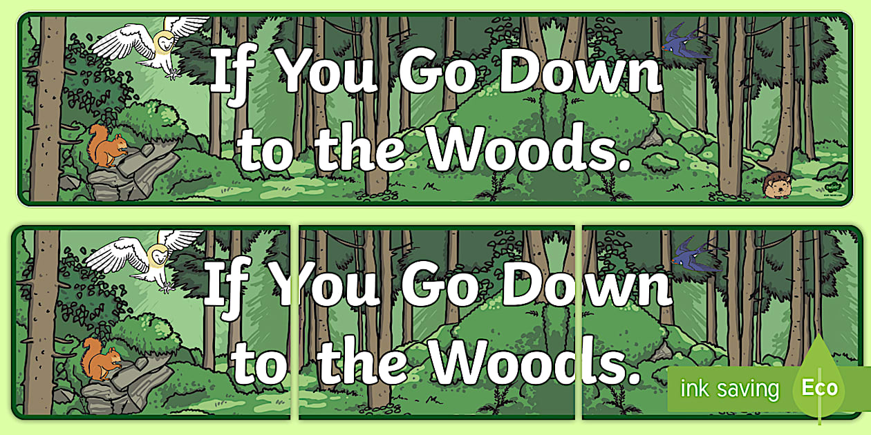 If You Go Down to the Woods Display Banner - Twinkl
