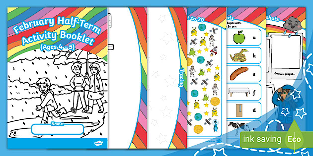 Printable February Half-Term Booklet (Ages 4-5) | Twinkl