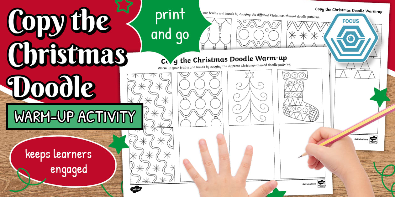 Copy the Christmas Doodle Warm-up Activity