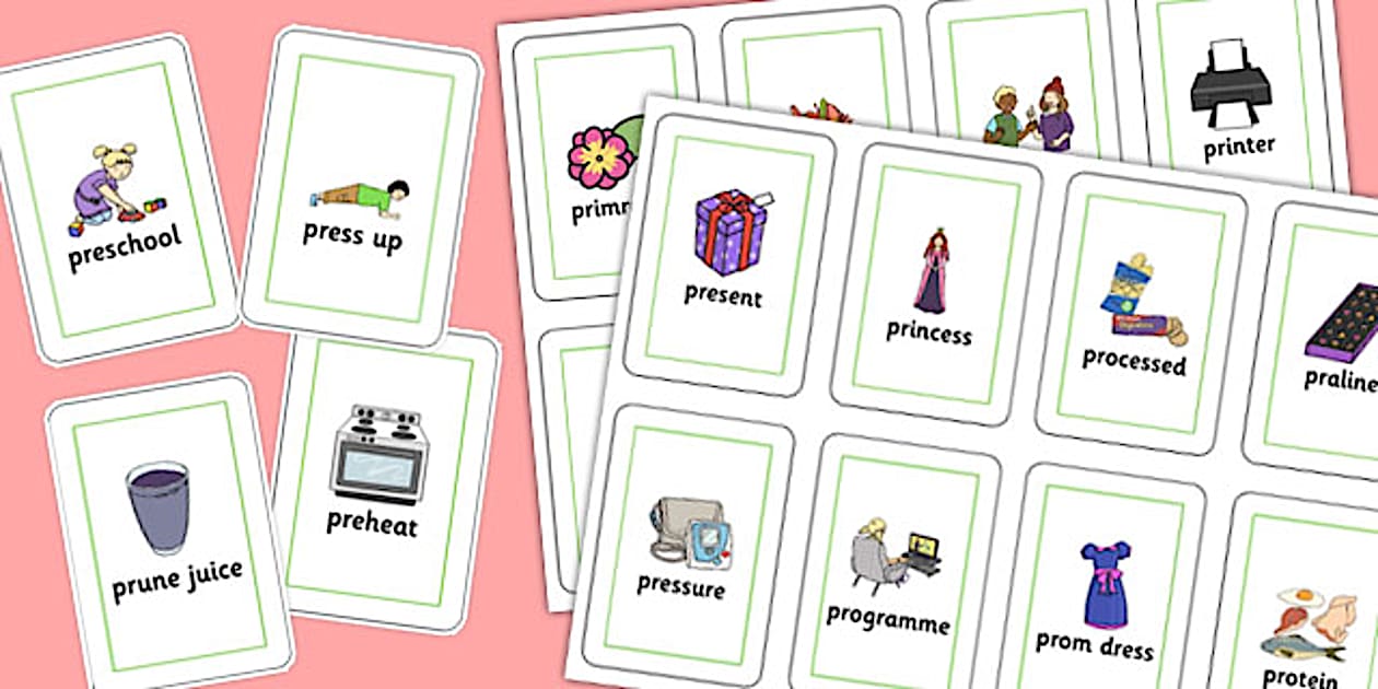 Dyslexic Two Syllable PR Playing Cards (Teacher-Made)