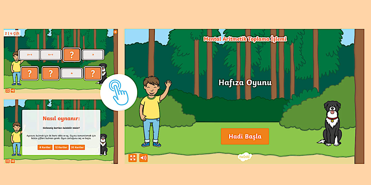 Mental Aritmetik Toplama İşlemi Hafıza Oyunu - Twinkl