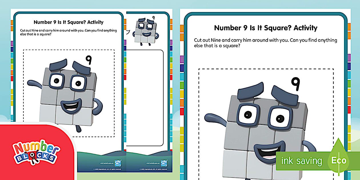Numberblocks: Number 9 is It Square? Activity (teacher made)