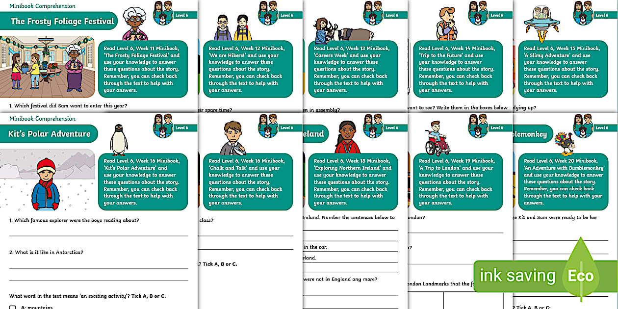 Twinkl Phonics Level 6 Weeks 11-20 Reading Comprehension