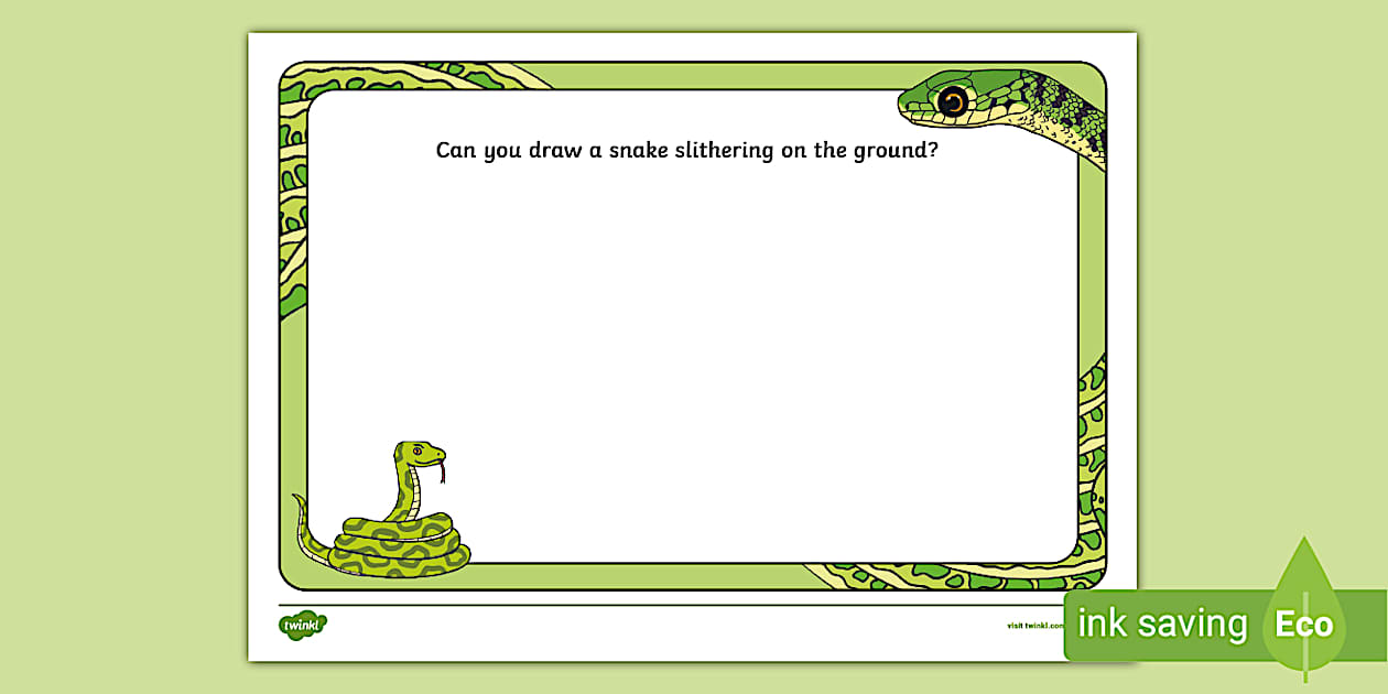 Snake Drawing Prompt | Art & Drawing | Reptiles | Twinkl KS1