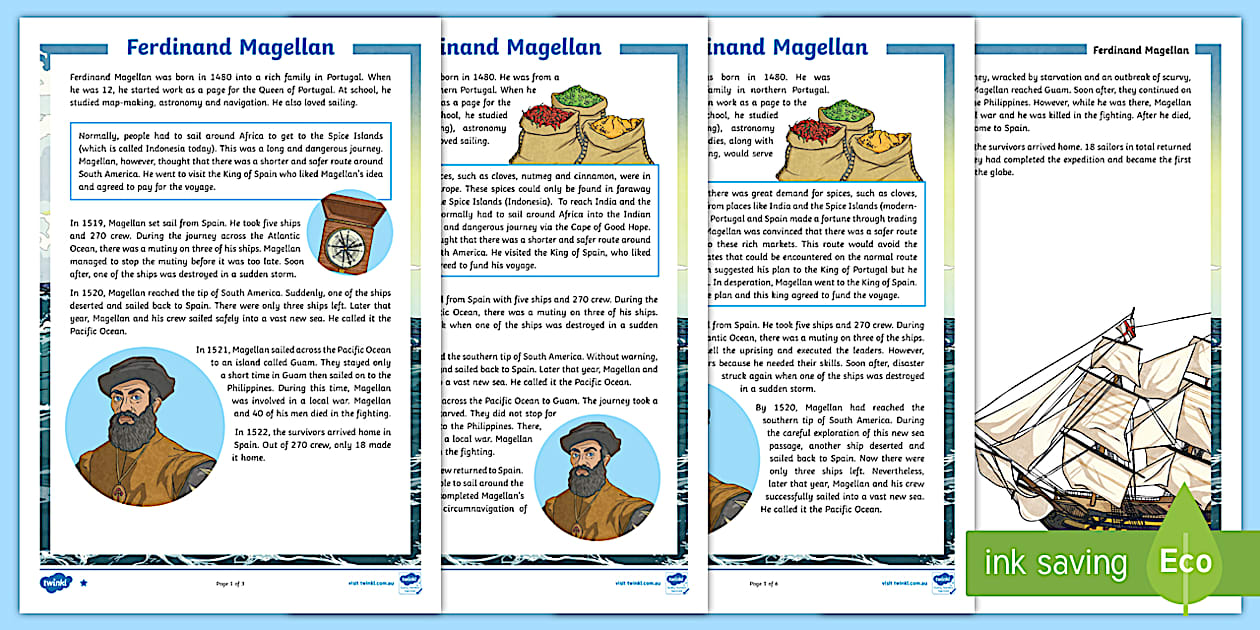 Lower Ability Ferdinand Magellan Differentiated Reading Comprehension ...