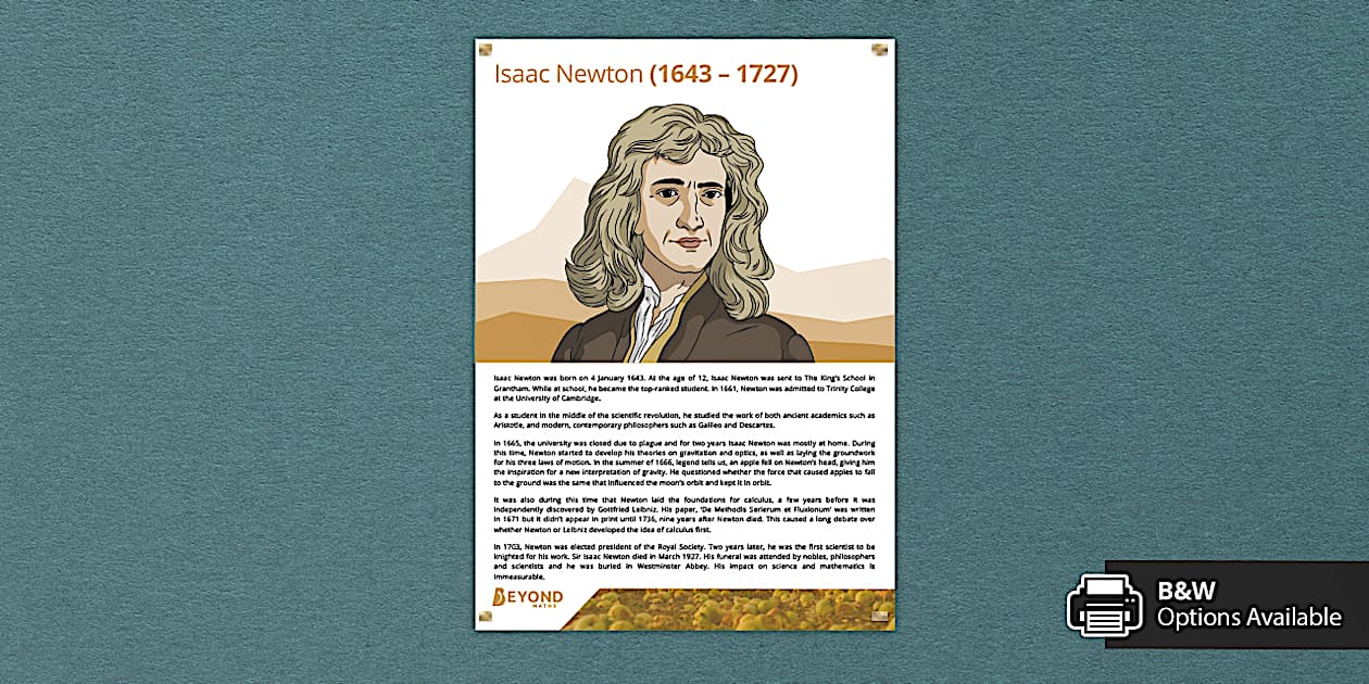 👉 Isaac Newton (1642 - 1727) (teacher made) - Twinkl
