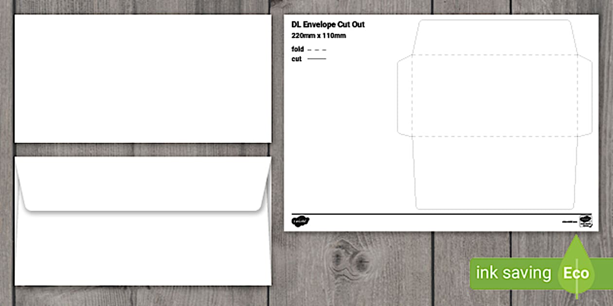 A3 - Blank DL Envelope Cut Out | Personalised Stationery