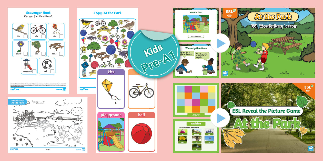 ESL At the Park Lesson Plan (teacher made) - Twinkl