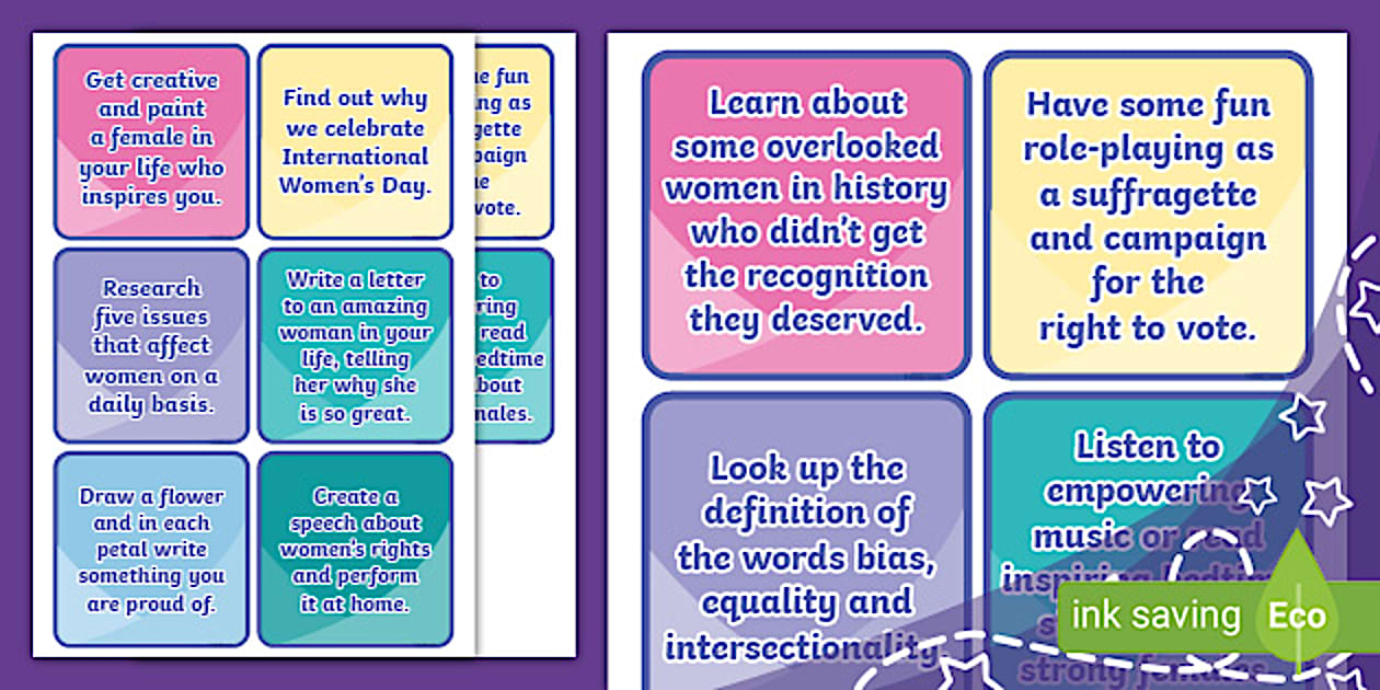 International Women's Day Activity Cards - Twinkl